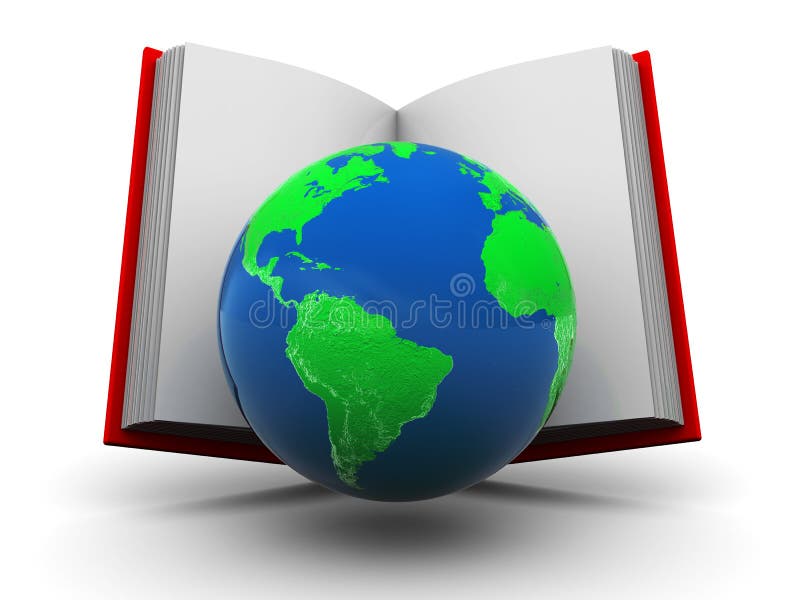 Mundo en libro stock de ilustración. Ilustración de lectura - 13908093