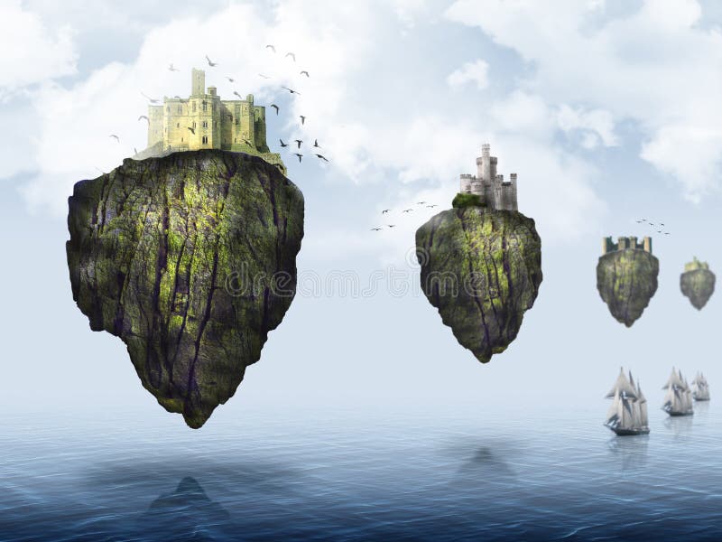 Mundo inexistente ilustração stock. Ilustração de navio - 10871291