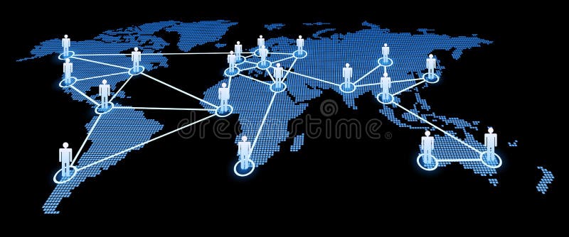 Mundo interconectado ilustración del vector. Ilustración de internet ...