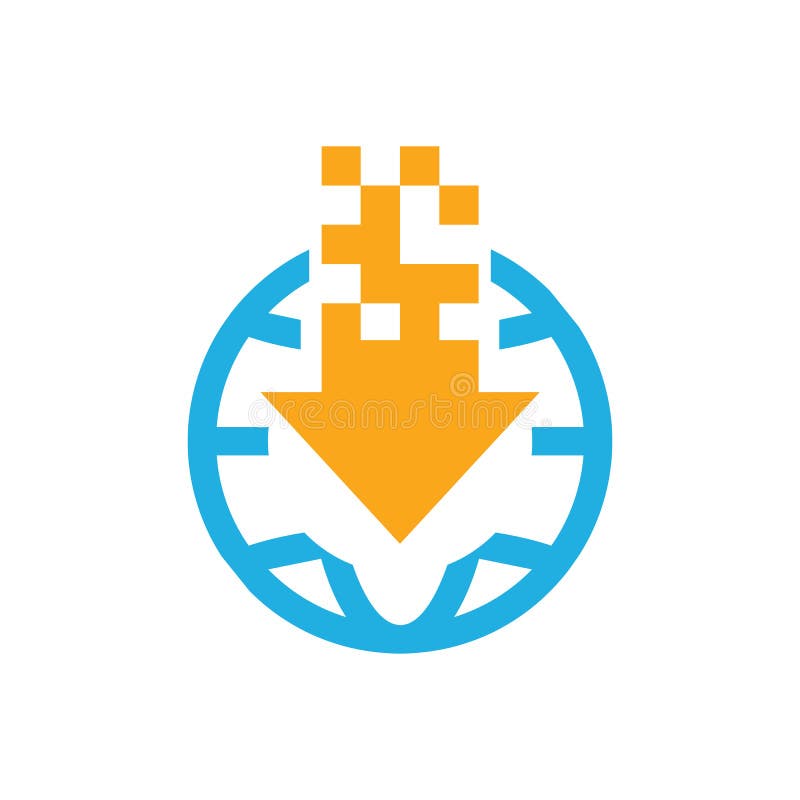 Mundo Logo Icon Design De La Transferencia Directa Ilustración del ...