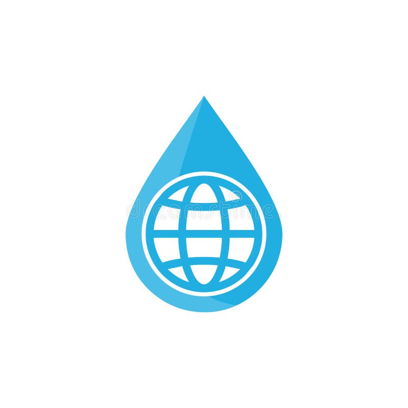 Mundo Logo Icon Design Del Agua Ilustración del Vector - Ilustración de ...