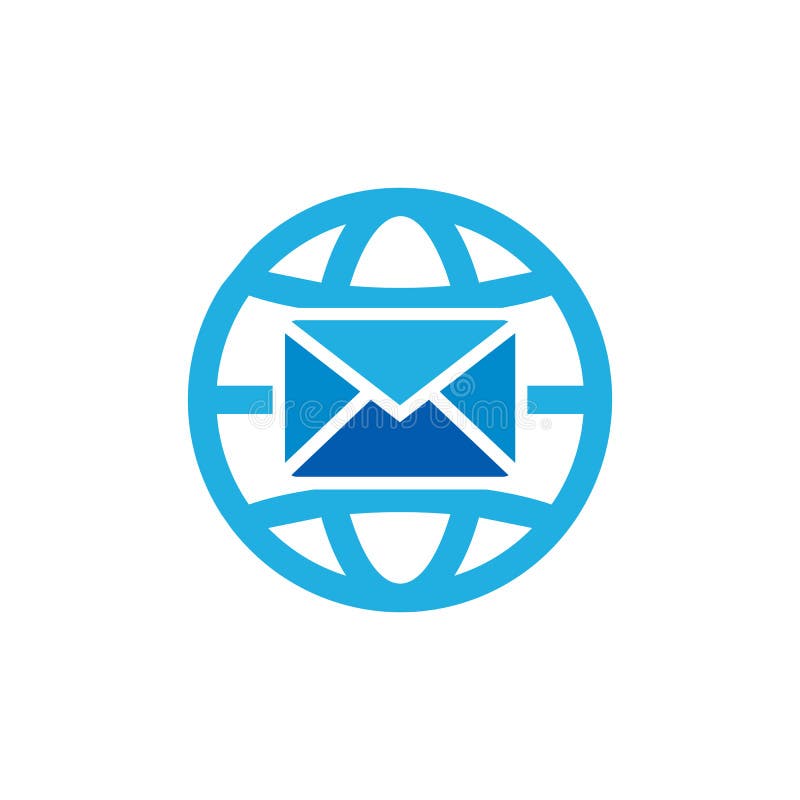 Mundo Logo Icon Design Del Correo Ilustración del Vector - Ilustración ...