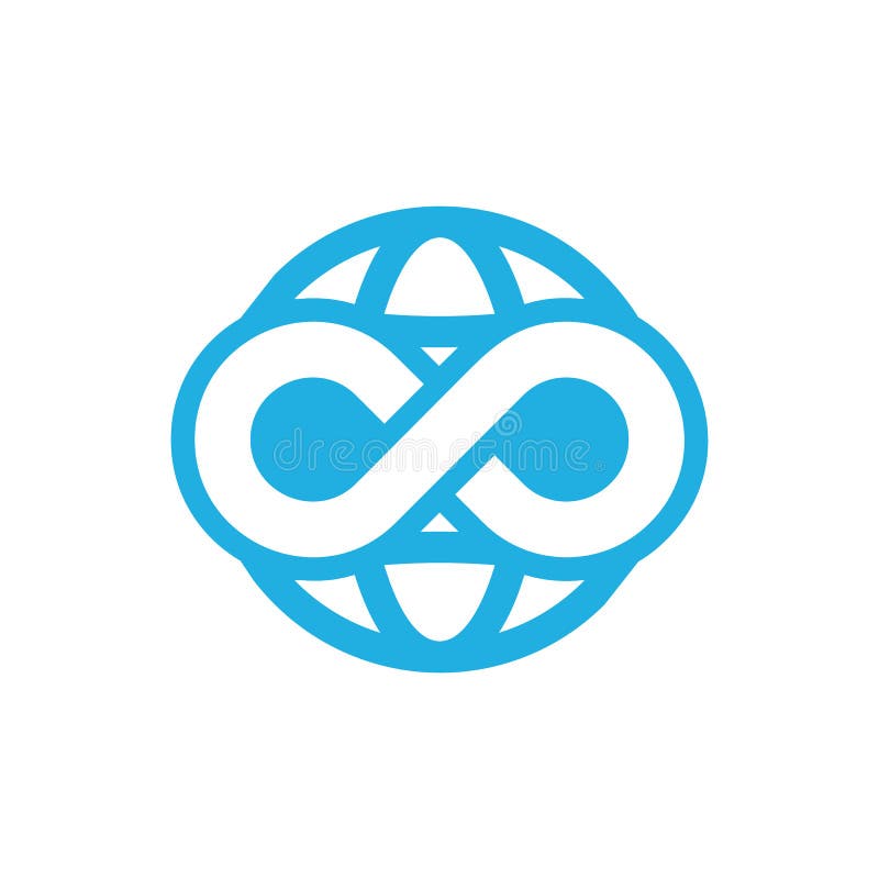 Mundo Logo Icon Design Del Infinito Ilustración del Vector ...