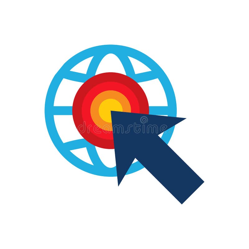 Mundo Logo Icon Design Do Clique Ilustração do Vetor - Ilustração de ...