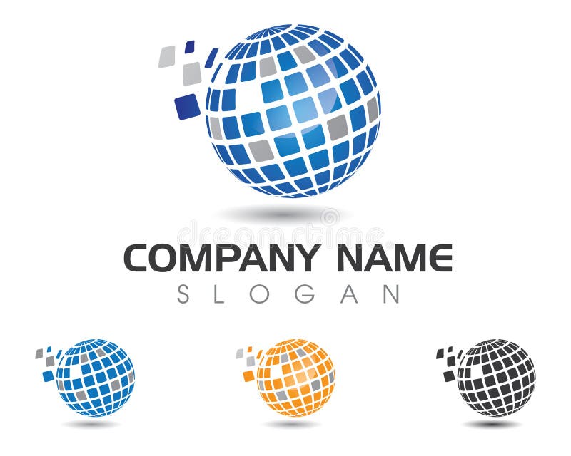 Mundo Logo Template Del Alambre Ilustración del Vector - Ilustración de ...