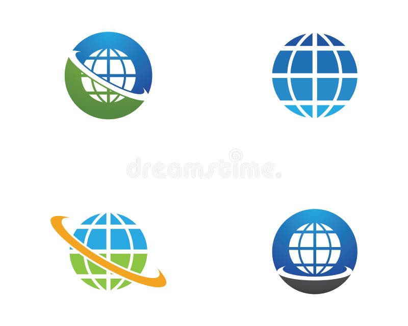 Mundo Logo Template Del Alambre Ilustración del Vector - Ilustración de ...