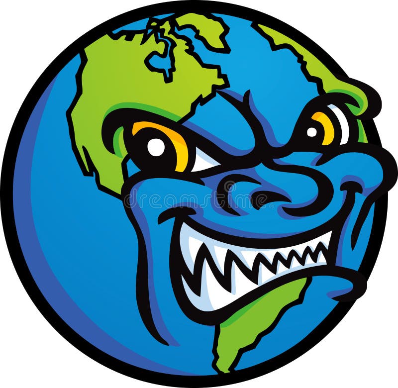 Mundo mau ilustração do vetor. Ilustração de dentes, assustador - 20866257