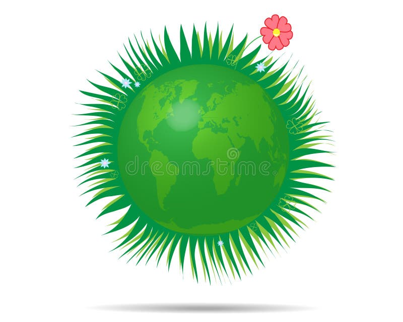 Mundo verde ilustración del vector. Ilustración de mundo - 18150948