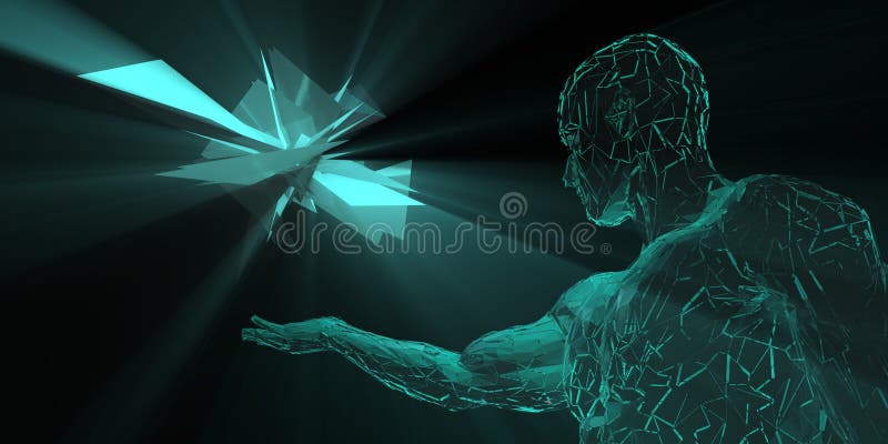 Mundo virtual stock de ilustración. Ilustración de extracto - 180461633