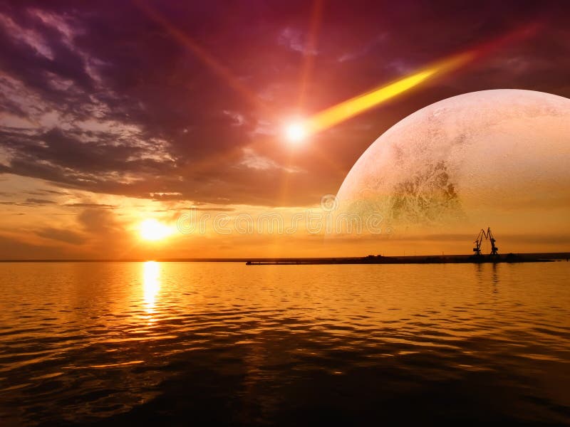 Mundos fantásticos stock de ilustración. Ilustración de cosmos - 81541982