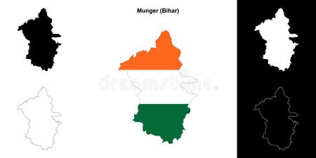 Munger outline map stock vector. Illustration of area - 368824702