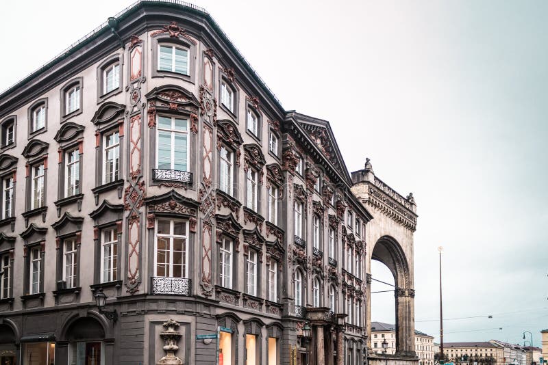 Munich Buildings and Houses, Germany Stock Photo - Image of german ...