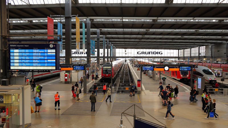 Munich Central Train Station in the City Center - MUNICH, GERMANY ...