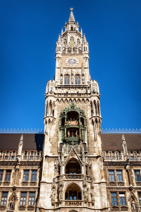 Munich city hall stock image. Image of sunlight, germany - 46440843