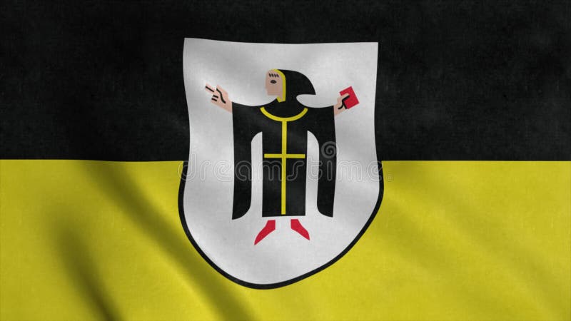 Munich City and State of Germany Flag Waving in the Wind Stock Footage ...