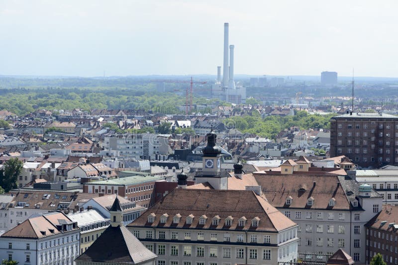 Munich Cityscape stock photo. Image of horizon, building - 31913874