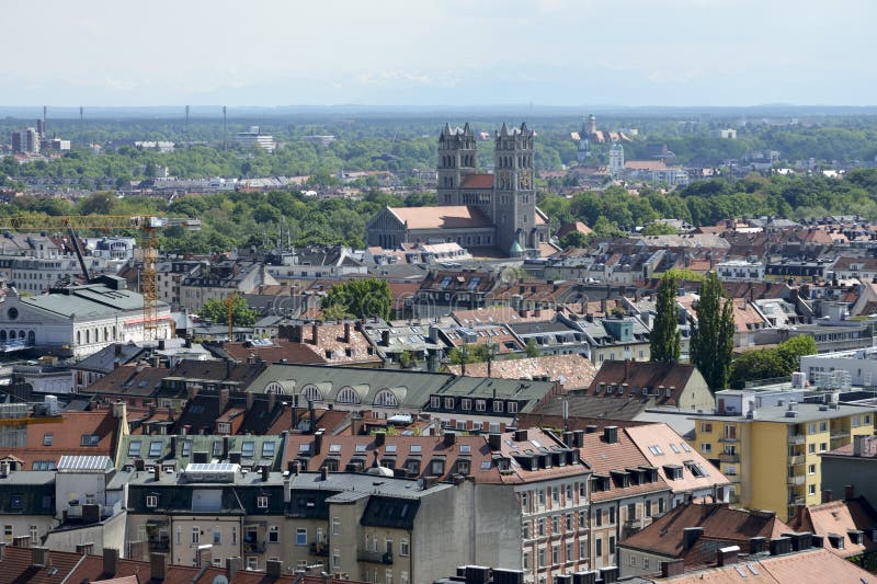 Munich Cityscape stock image. Image of europe, tower - 32249113