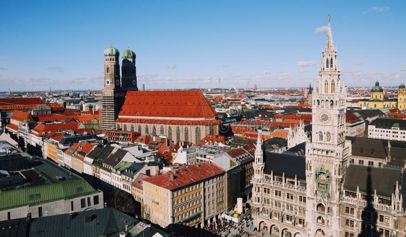 Munich cityscape editorial photo. Image of place, building - 58356941