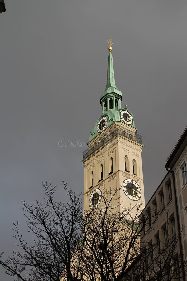 Munich Clock Tower stock image. Image of tower, germany - 138390223