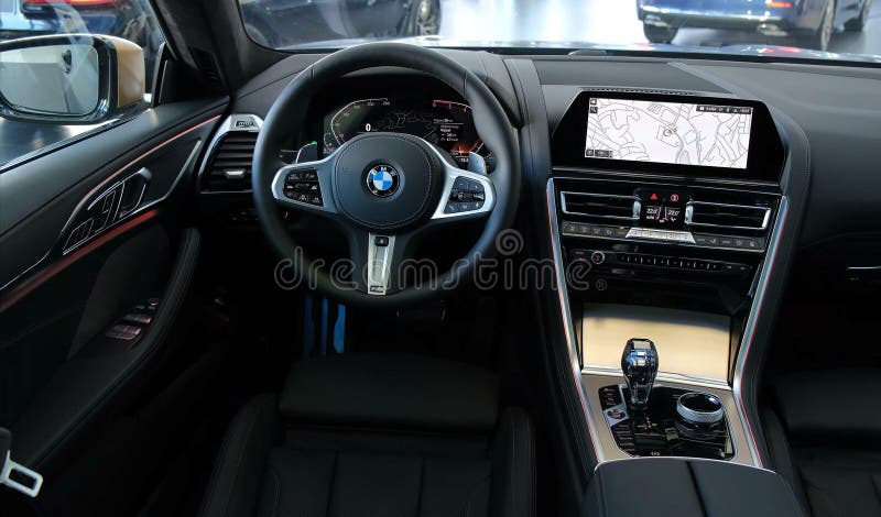 BMW 840d - Luxurious, Comfortable and Modern Car Interior Editorial ...