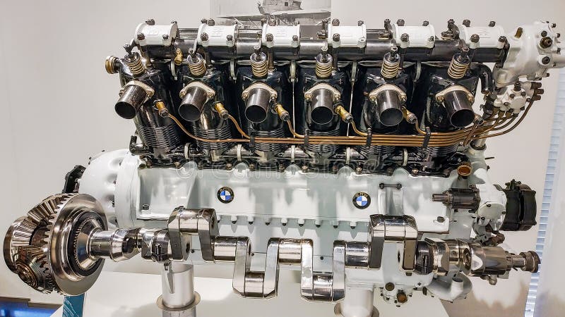 Munich, Germany - December 28: 2019: a V12 Engine from an Airplane at ...
