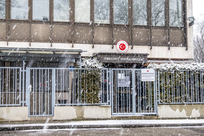 Munich , Germany - February 17 2018 : the Consulate General of Turkey ...
