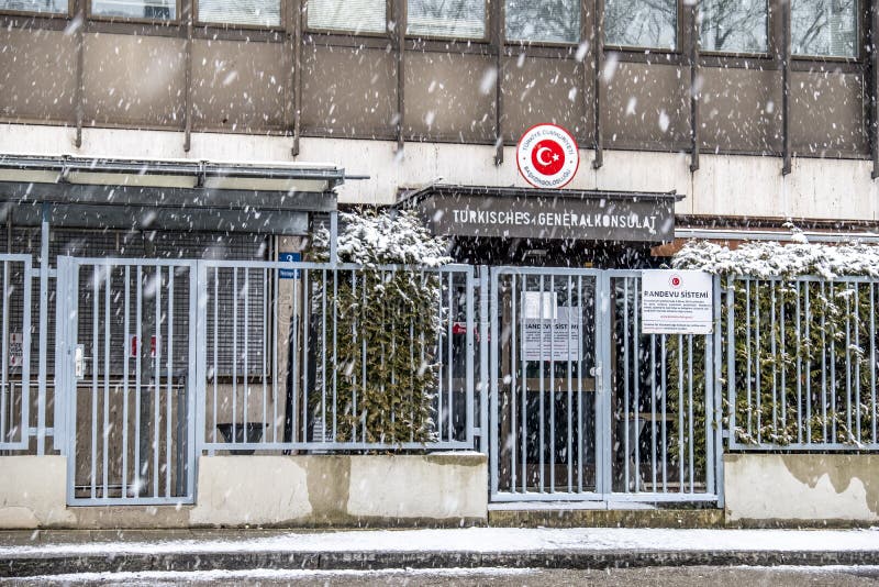 Munich , Germany - February 17 2018 : the Consulate General of Turkey ...