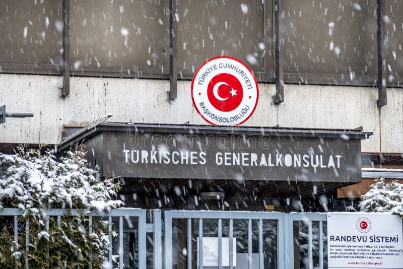 Munich , Germany - February 17 2018 : the Consulate General of Turkey ...