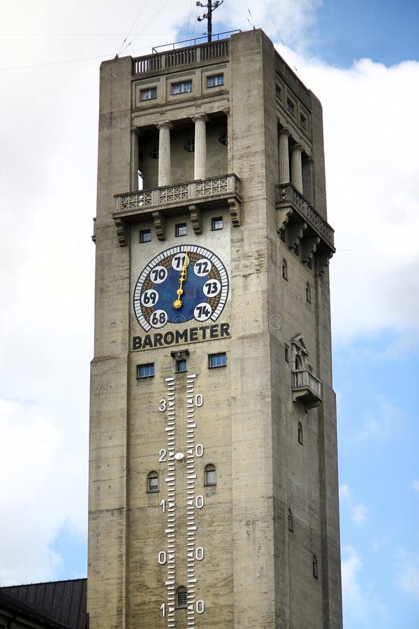 Munich, Germany - July 14, 2024: Barometer and Thermometer on German ...