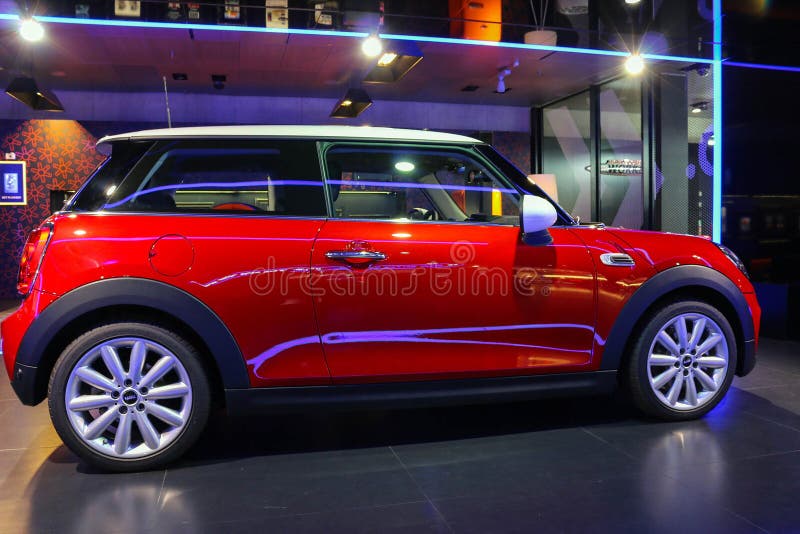 Mini Cooper in BMW Welt editorial image. Image of class - 129445985