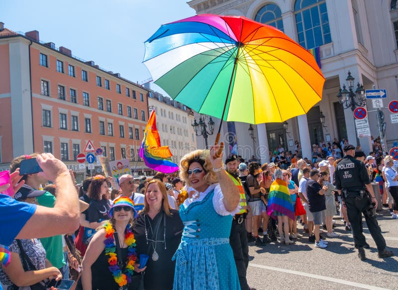 Participants at the Annual Christopher Street Day CSD Parade at the Old ... Participants at the Annual Christopher Street Day CSD Parade at the Old ...