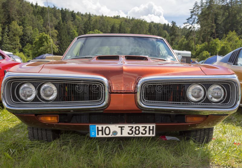Munich, Germany, 18 June 2016: American Vintage Car, Front View ...