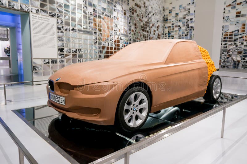 Munich, Germany - March 10, 2016: Concept Clay Car Model at the ...
