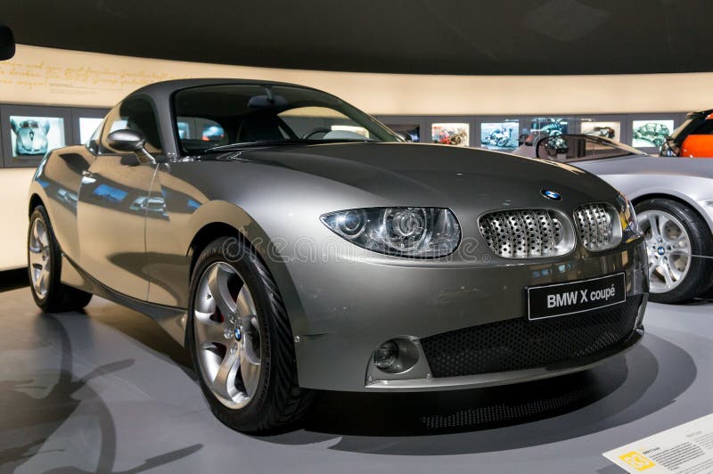 Munich, Germany - March 10, 2016: Display of BMW X Class Coupe at BMW ...