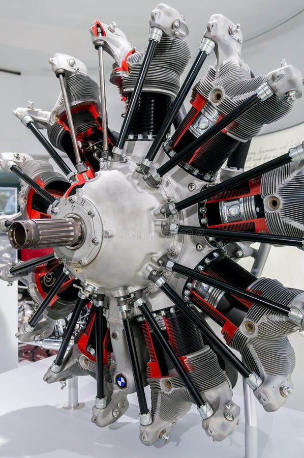 Munich, Germany - March 10, 2016: Plane Engine in BMW Museum Editorial ...