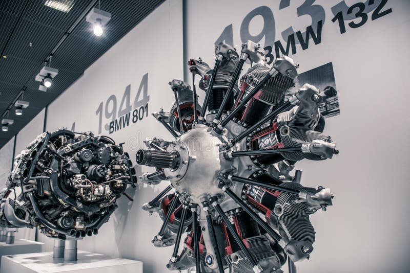 1932 BMW 132 Engine in BMW Museum/ BMW Welt Editorial Stock Photo ...