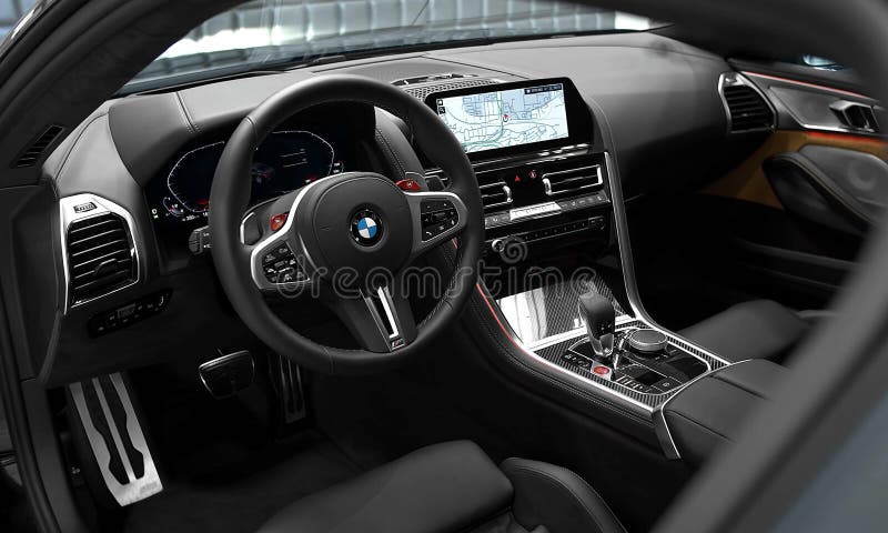 Interior of a BMW M8 Competition Editorial Stock Photo - Image of ...