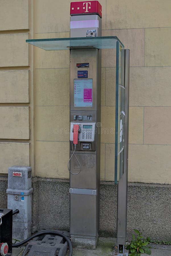 A Modern Public Phone Booth in Germany. Editorial Stock Image - Image ...