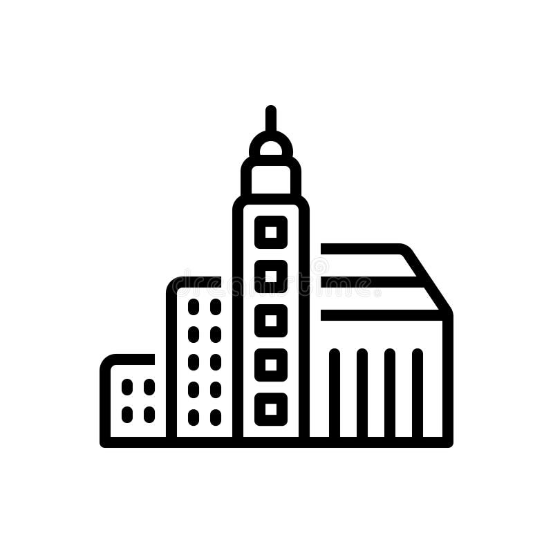 Black Line Icon for Munich, German and Landmark Stock Vector ...