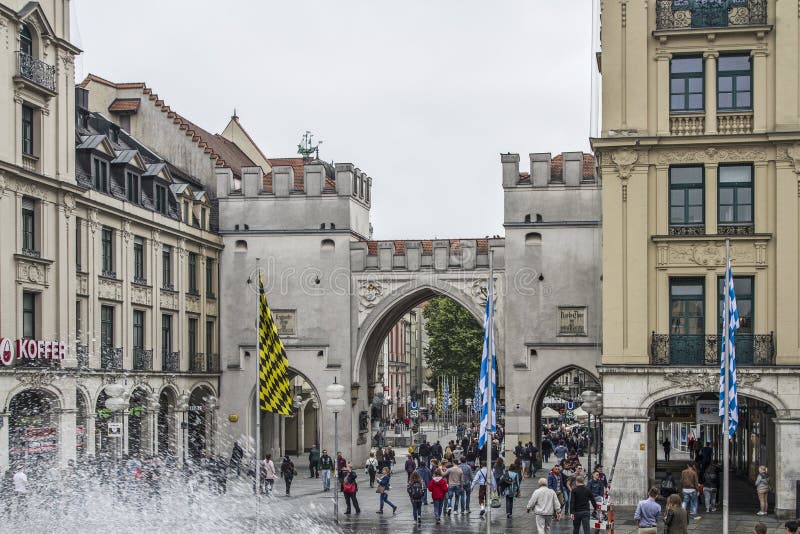 Karlstor Gate & Karlsplatz Square. Munich. Germany Editorial Photo ...