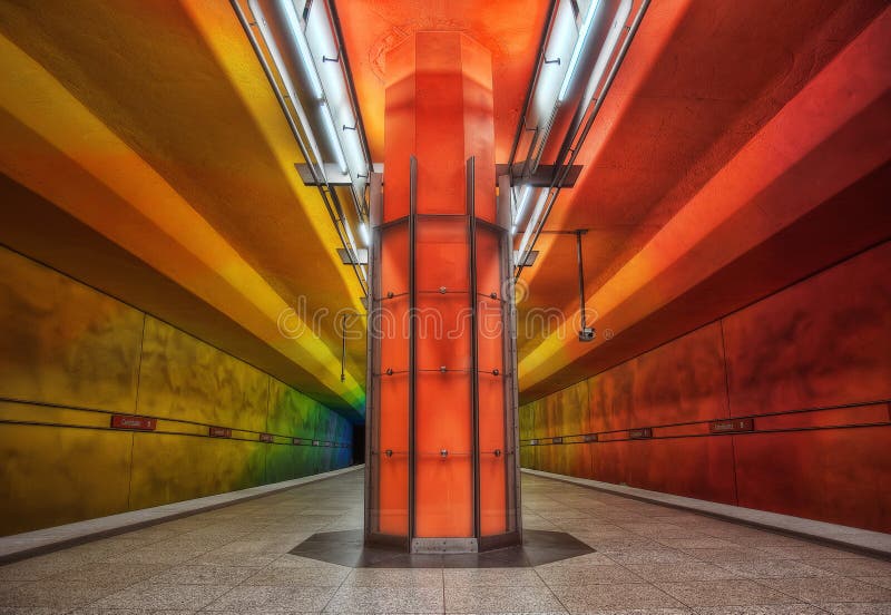 Munich Metro stock image. Image of metro, color, german - 104421469