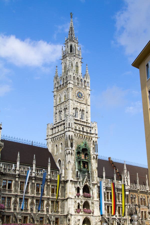 Munich new town hall stock photo. Image of hall, historical - 16326194