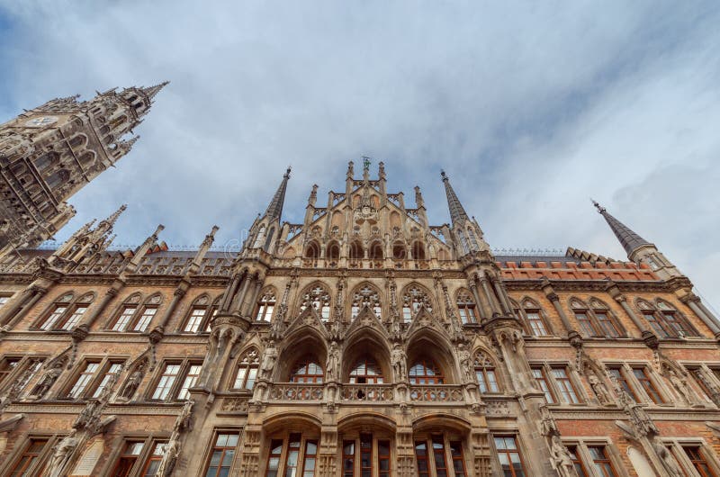 Munich. New Town Hall. stock photo. Image of spring, bavaria - 91926722