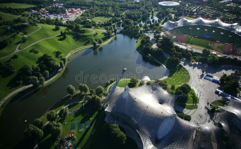 Munich Olympic Park editorial photography. Image of bavarian - 16769582