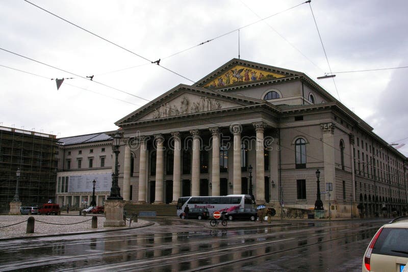 Munich Opera House Front Entrance Editorial Photo - Image of europe ...