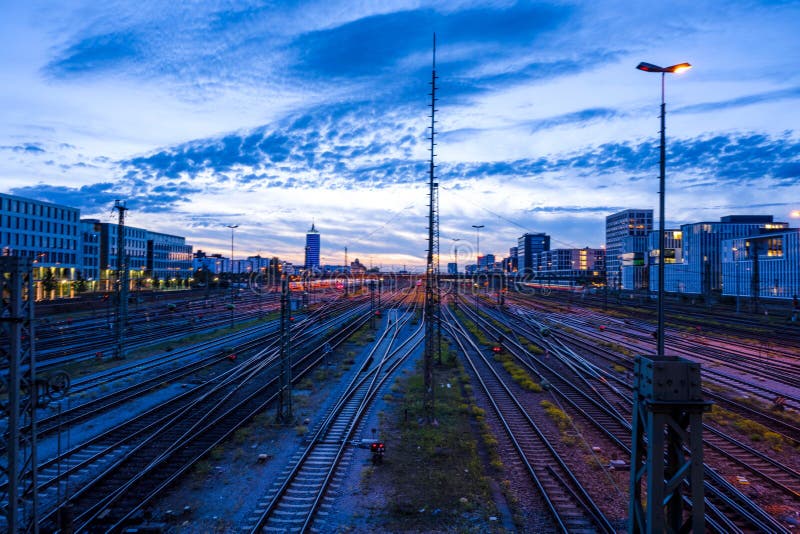 Munich Railway from the Hacke Brucke Bridge Editorial Stock Image ...