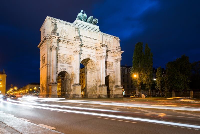 Munich Siegestor Monument stock image. Image of monument - 109216359
