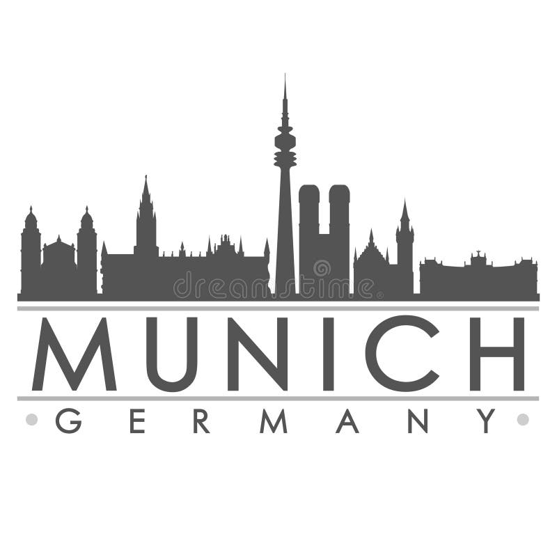 Munich Silhouette Design City Vector Art Stock Illustration ...