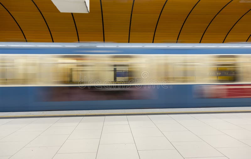 Munich U-Bahn editorial stock image. Image of railway - 91666484
