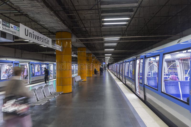 Subway Station Universitet in Munich, Germany Editorial Photography ...